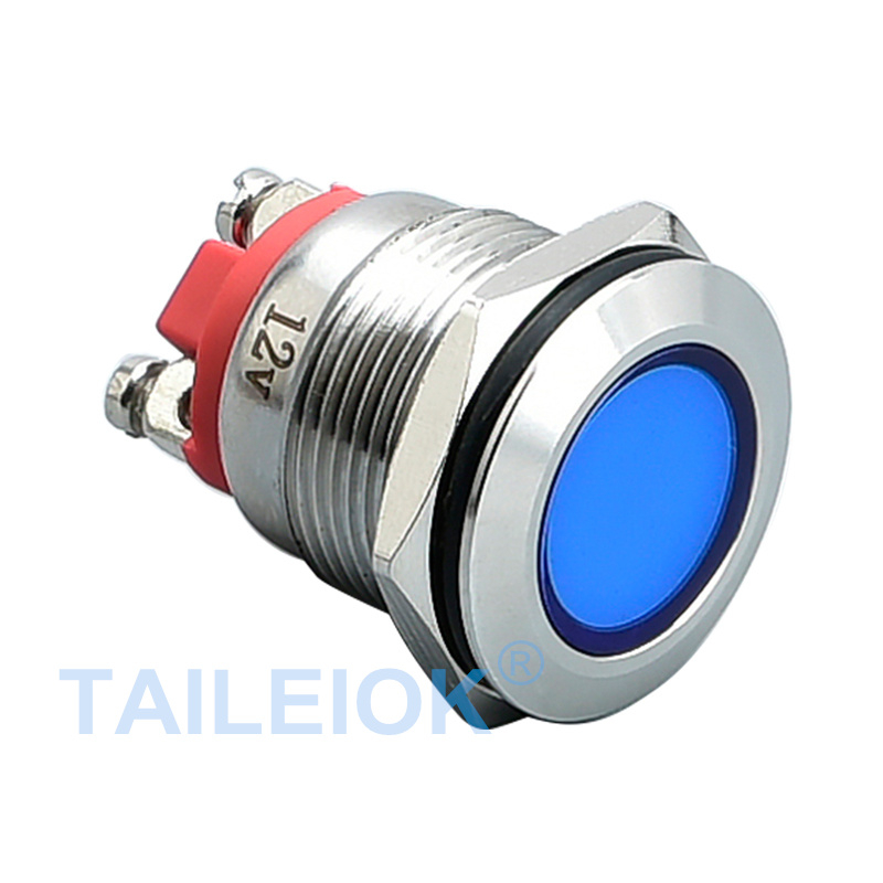 19mm Waterproof Pilot Lamp Signal LED Indicator Lights With Screw ...