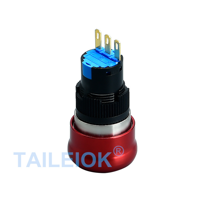 16mm Waterproof Metal Latching Emergency STOP Mushroom Push Button ...